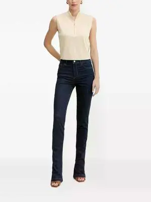 Liu Jo Sleeveless High-neck Half-zip Knit Top