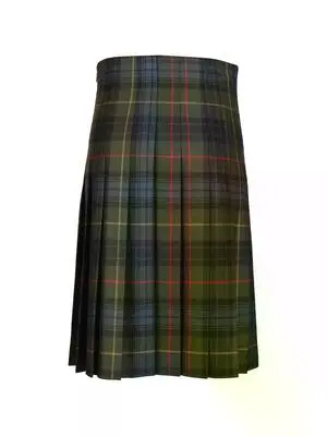Etro Pleated Macro-check Maxi Skirt