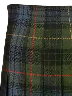 Etro Pleated Macro-check Maxi Skirt