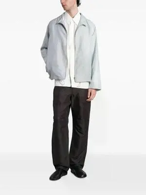 RANRA Grid-pattern Straight-leg Trousers