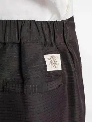 RANRA Grid-pattern Straight-leg Trousers
