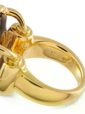 Gucci Horsebit Smoky Quartz Ring