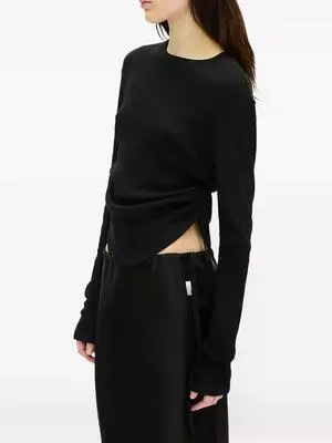 ANN DEMEULEMEESTER Ruched Long Sleeve T-shirt