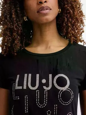 Liu Jo Rhinestone Logo T-shirt