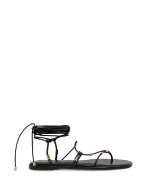Patrizia Pepe Wrap-around Fly-motif Sandals - Black