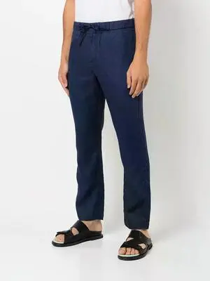 Frescobol Carioca Drawstring Waist Linen Chinos