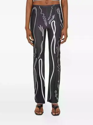 DI PETSA Venus Shell Graphic-print Stretch Jersey Trousers