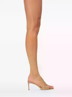 BLACK SUEDE STUDIO Freddie Patent-leather Stiletto Sandals - Neutrals