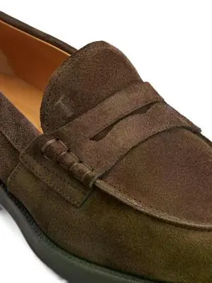 TOD'S Penny Slot Suede Loafers