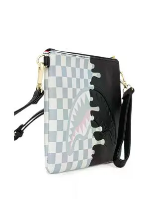 SPRAYGROUND Check Print Shoulder Bag With Shark Mouth Motif