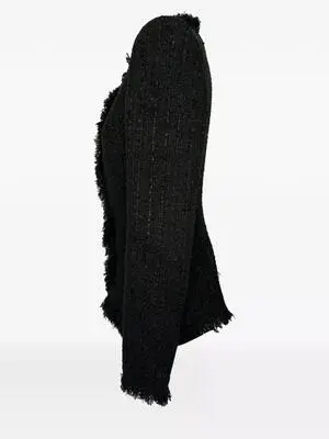 Alexander McQueen Collarless Tweed Jacket