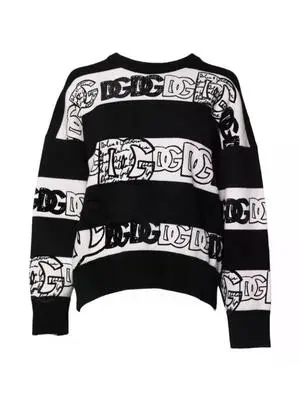 Dolce & Gabbana Striped Logo Print Sweater
