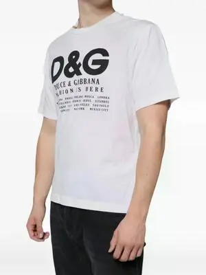 Dolce & Gabbana Fashion Is Here Logo-print T-shirt - White