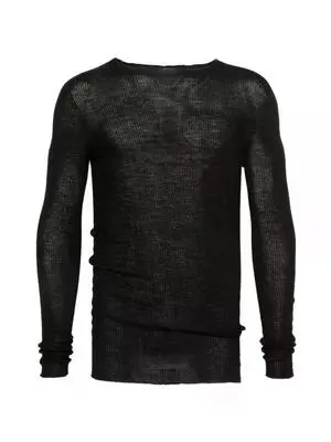 Rick Owens Ribbed Round Neck Sweater