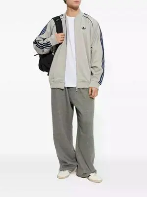 Adidas Logo-embroidered Wide-leg Track Pants
