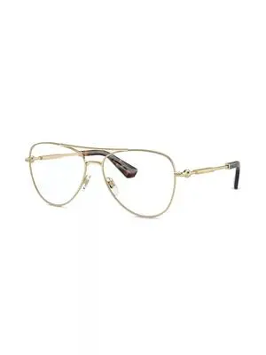 Burberry Tone Aviator Full Rim Acetate Eyeglasses