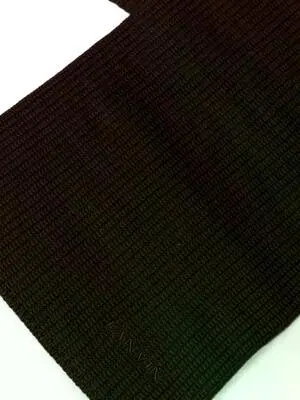 LANVIN Ribbed-knit Logo-embroidered Scarf