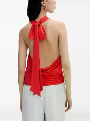 GESTUZ Halterneck Top With Ruched Detailing