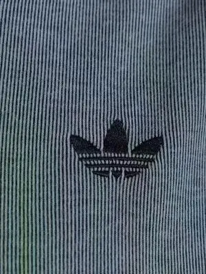 Adidas Trefoil Embroidered Ribbed Knit Cropped Top