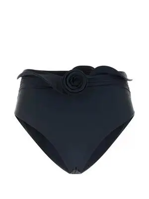 Magda Butrym Rosette Detail Ruched Bikini Bottom - Blue