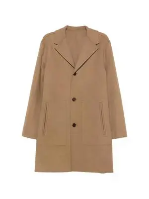 ALICIA AUDREY Notched-lapel Button-up Coat