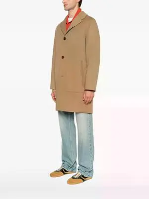 ALICIA AUDREY Notched-lapel Button-up Coat