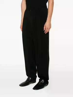 Giorgio Armani Tailored Straight-leg Trousers - Black