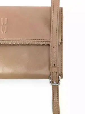 Miu Miu Embossed Logo Leather Cross Body Bag