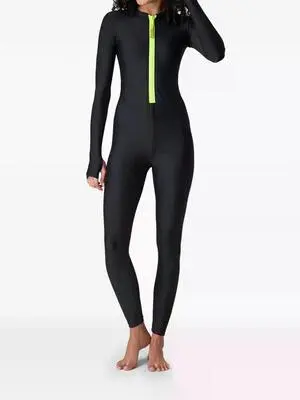 WATSKIN Lois Zip-fastening Long-sleeve Swim Jumpsuit - Black