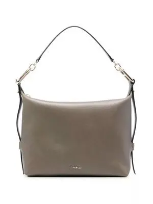 Furla Grained Leather Chain-link Tote Bag - Grey