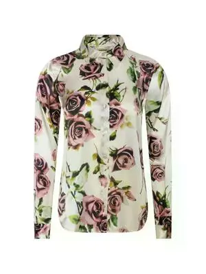 L'Agence Tyler Floral Print Satin Blouse