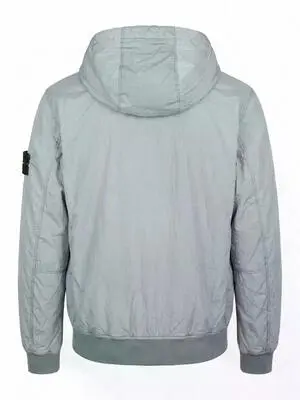 Stone Island Logo Patch Hooded Jacket - Grey