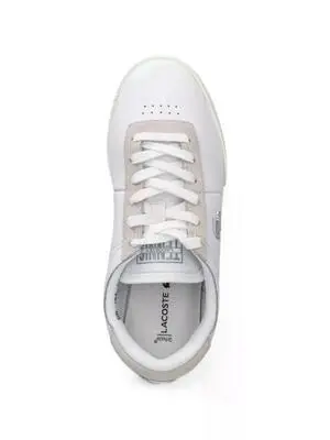 Lacoste Aura Logo Plaque Suede Trim Sneakers - White