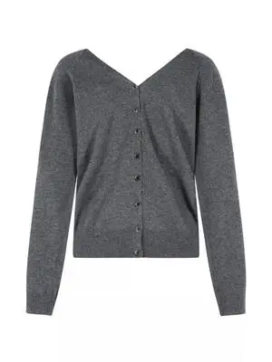 LISA YANG V-neck Cashmere Cardigan - Grey