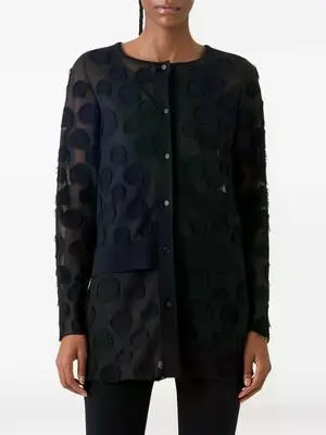 Akris Polka-dot Button-front Cardigan