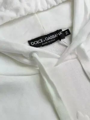 Dolce & Gabbana Embossed Logo Cotton Hoodie