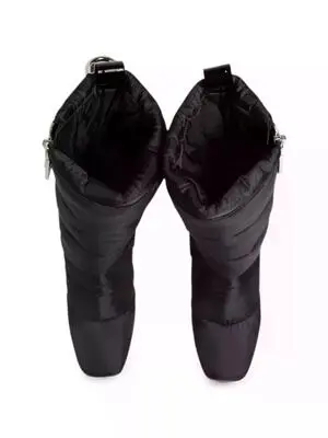 Dolce & Gabbana Padded Mid-calf Boots With Logo Heel