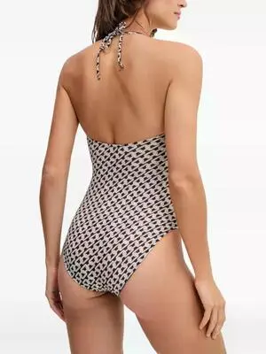 Melissa Odabash Chain-print Tied Swimsuit