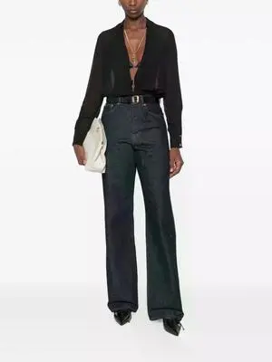 Elisabetta Franchi Wrap-style Long-sleeve Bodysuit - Black