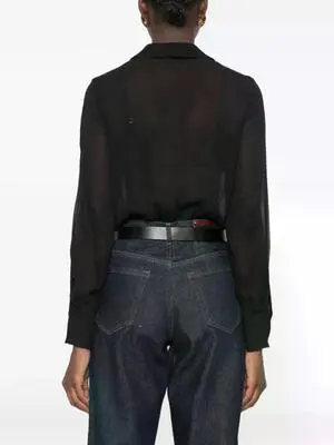 Elisabetta Franchi Wrap-style Long-sleeve Bodysuit - Black