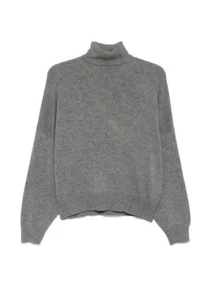 Brunello Cucinelli Fine Knit Roll Neck Sweater - Grey