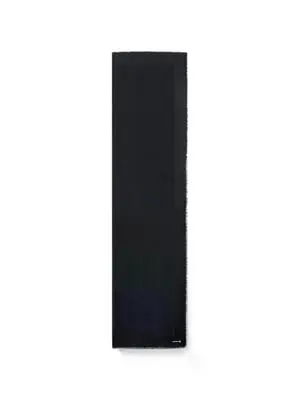 TOM FORD Logo-embroidered Frayed Scarf - Black