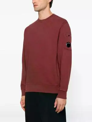 C.P. COMPANY Lens Detail Crewneck Sweatshirt - Red