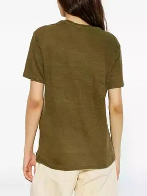 MARANT ETOILE Logo-print Linen T-shirt