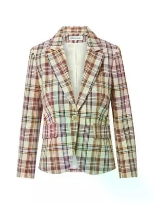Veronica Beard Plaid Dickey Blazer