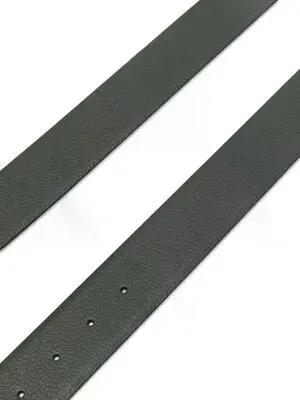 TOM FORD T-buckle Grained Leather Belt - Green