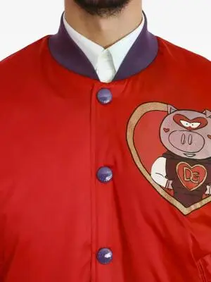Dolce & Gabbana Satin Year Of The Pig Bomber Jacket