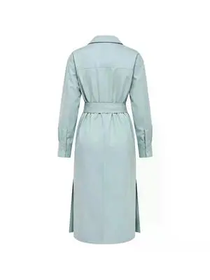 SUPER BLOND Belted Utility Shirt Midi Dress