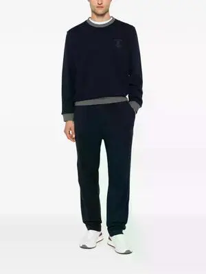 Brunello Cucinelli Logo-embroidered Drawstring Track Pants