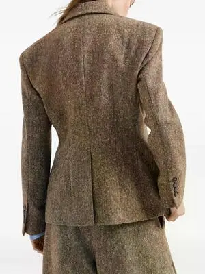 Brunello Cucinelli Virgin Wool Donegal Blazer With Monili Embellishment